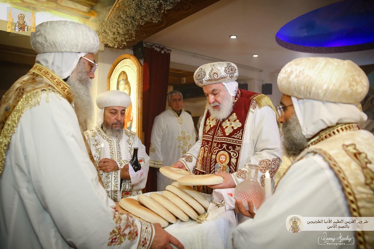 Consecrating the Altar of St. Anthony the Great in the Main Altar of ...